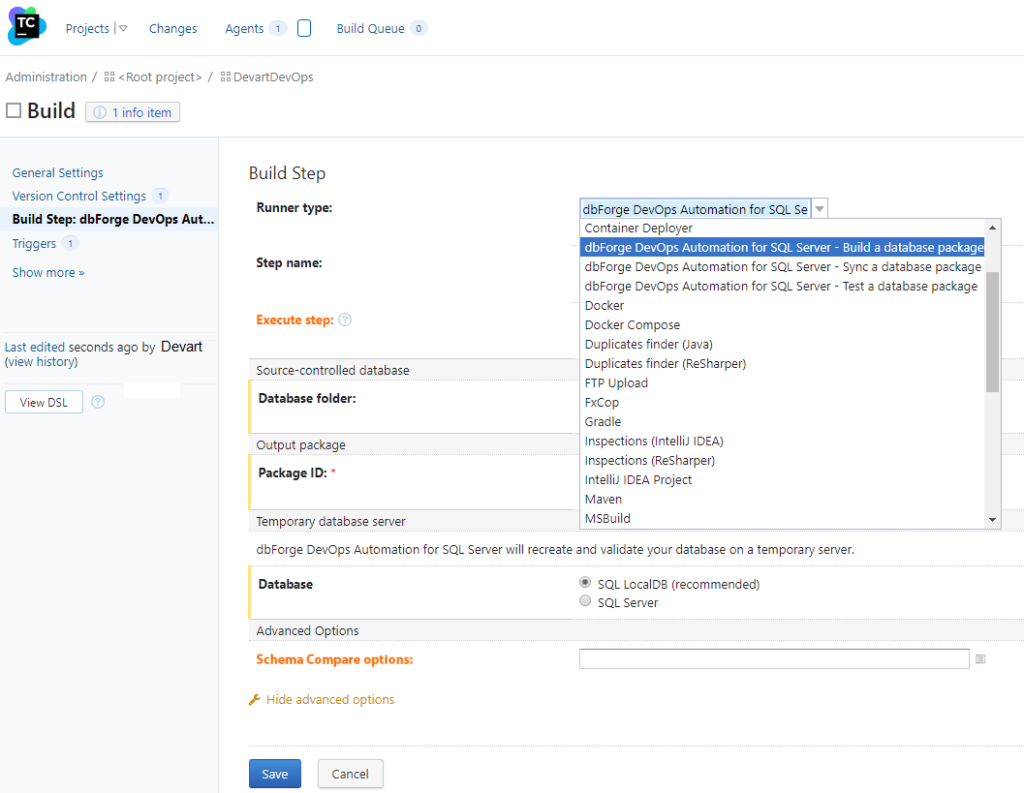 Enjoy Continuous Integration in TeamCity with dbForge DevOps Automation - Devart Blog
