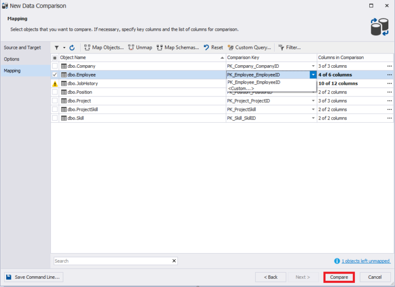 Compare And Find Data Differences Between Two Tables In Sql Server With Ssis And Dbforge Tools