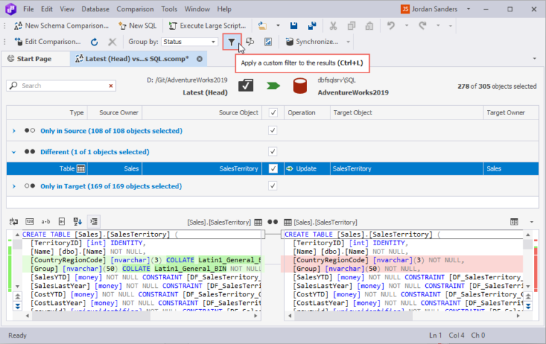 Using Object Filters to Adjust Schema Comparison - Devart Blog