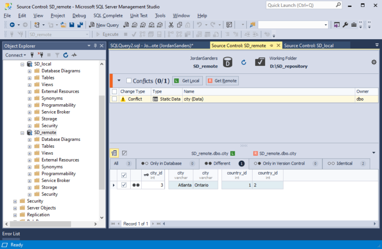 Version-controlling Static Data: Conflicts - Devart Blog