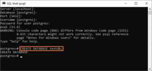 How to create a new database in PostgreSQL?