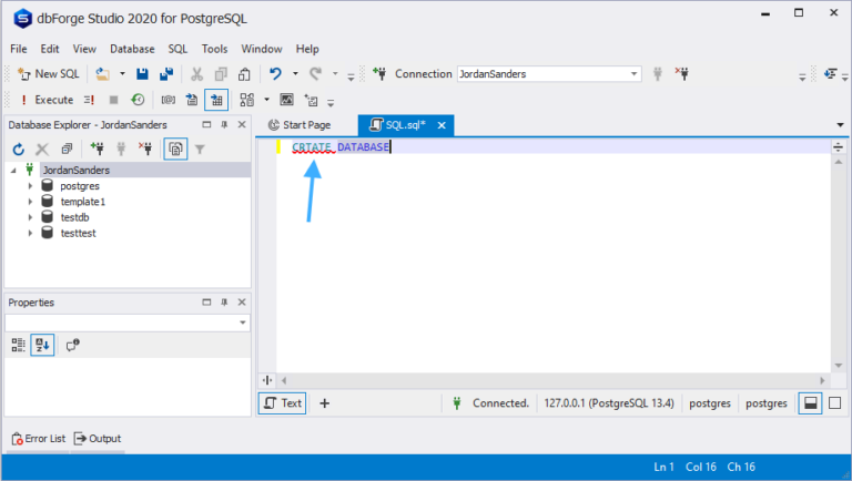 How to create a new database in PostgreSQL?