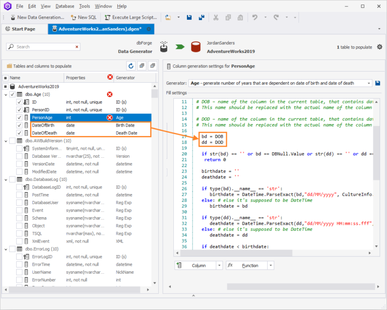 Generating Related Data Elements with SQL Data Generator - Devart Blog