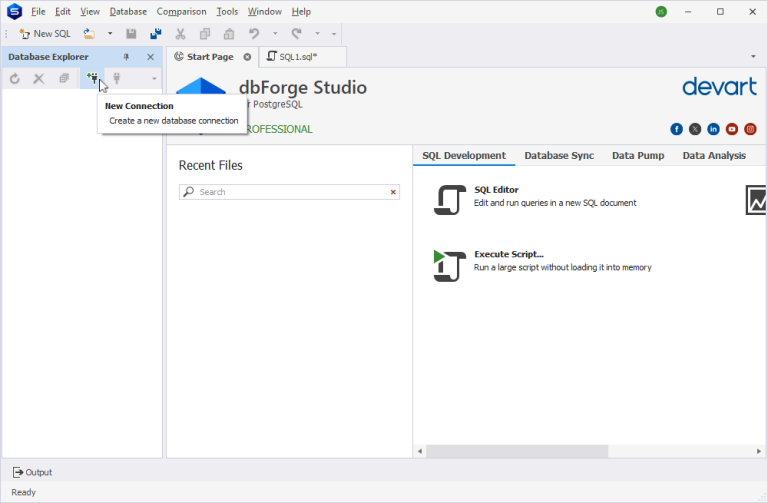 PostgreSQL PSQL connect to database - 3 best methods: psql, pgAdmin, and dbForge Studio