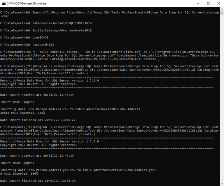 Import Multiple CSV Files Into SQL Server With Data Pump
