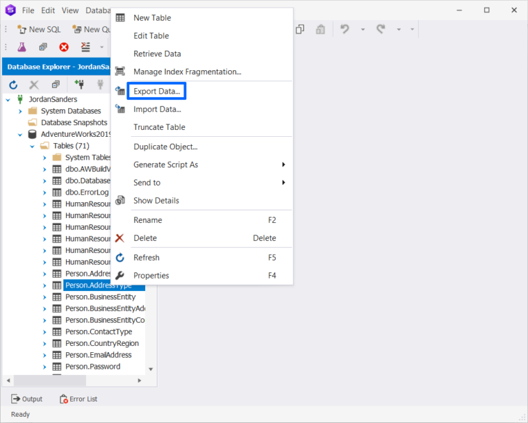 How To Export Sql Server Data From Table To A Csv File