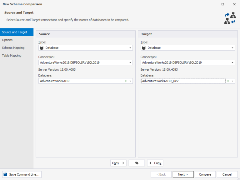 Compare Two Database Schema in SQL Server on a Schedule