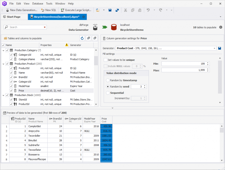 Generate Test Data For Sql Server Using Dbforge Data Generator 4681