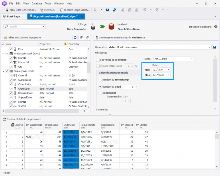 Generate Test Data For Sql Server Using Dbforge Data Generator