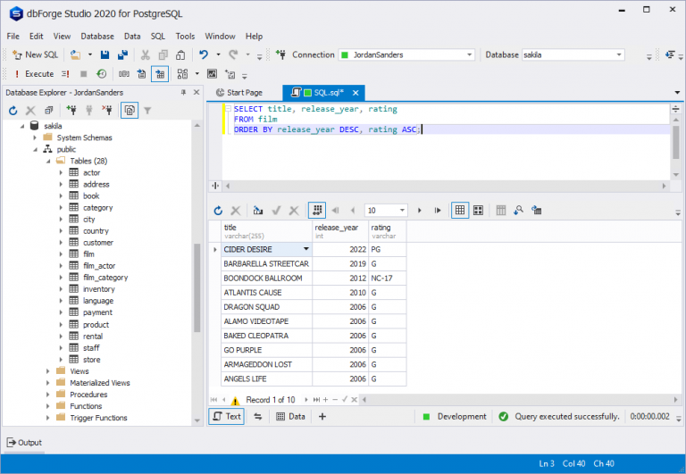 Order By In Postgresql Different Ways To Sort The Output Results Easily Devart Blog