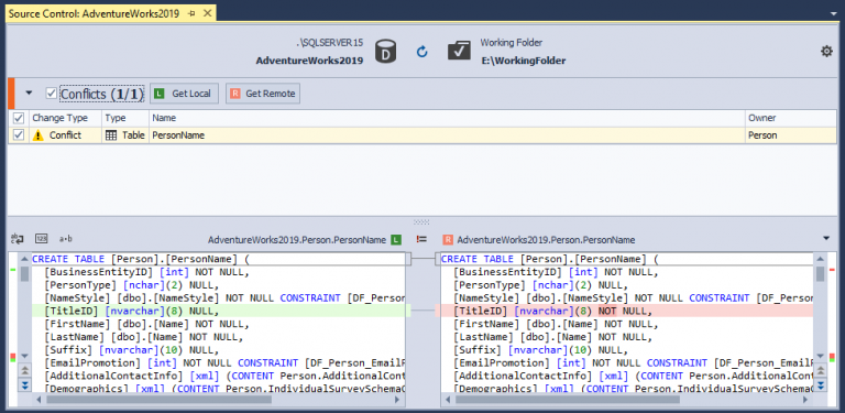 Basic Operations in dbForge Source Control for SQL Server