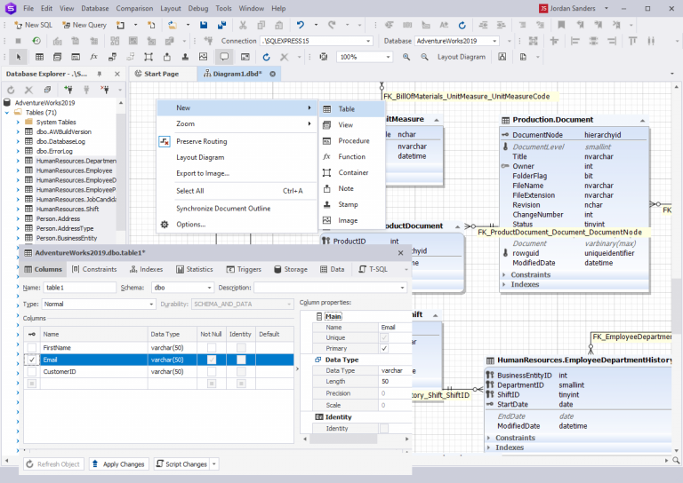 Create ER Diagram for SQL Server Database Using SSMS and SQL Designer ...