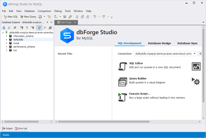 Aiven.io + dbForge GUI Tools: A Perfect Combination for Efficient Database Management