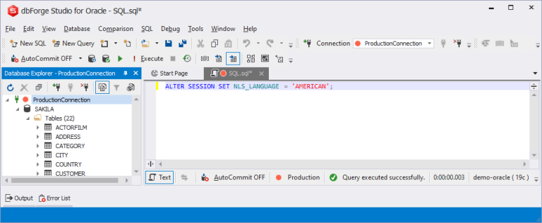 Oracle ALTER SESSION - Session Management and Configuration