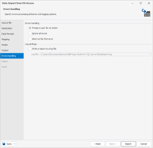 Microsoft Access database migration to SQL Server - using dbForge Studio