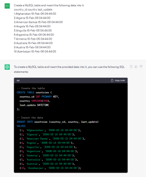 Import Any Data Formats to MySQL using ChatGPT