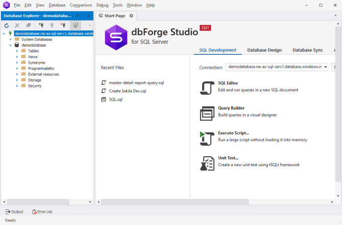 Connecting Azure SQL Database on Heroku - with dbForge Studio