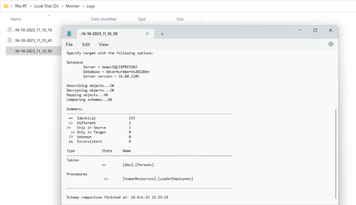 Multiple Database Comparisons using PowerShell script