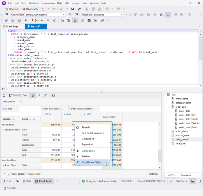 Pivot Table Creation in SQL Server - from Basics to Advanced Techniques