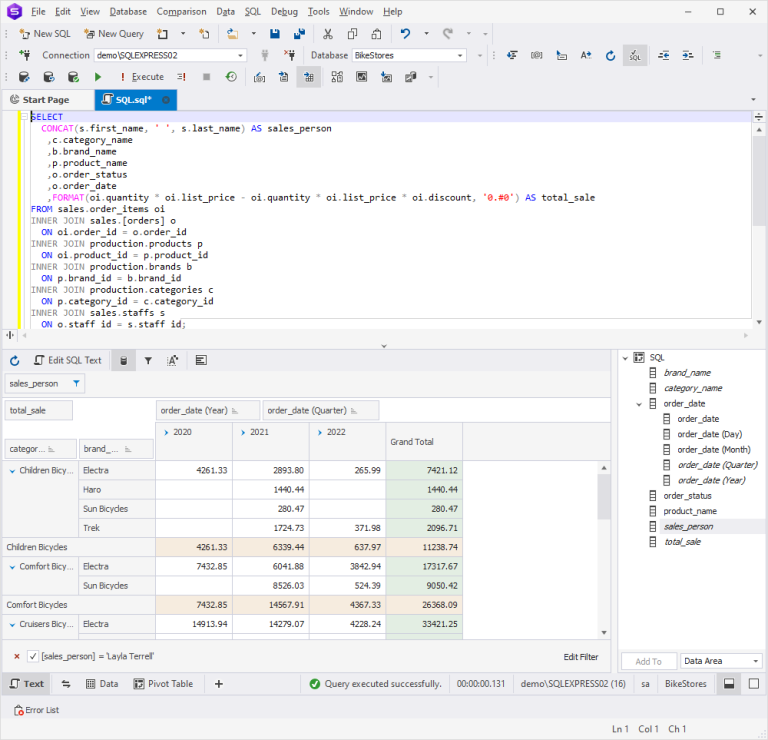 Pivot Table Creation in SQL Server - from Basics to Advanced Techniques