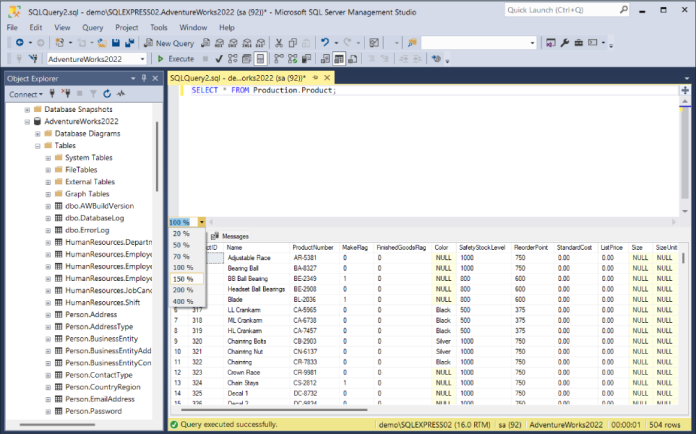 How to Zoom Grid Results in SSMS - Devart Blog