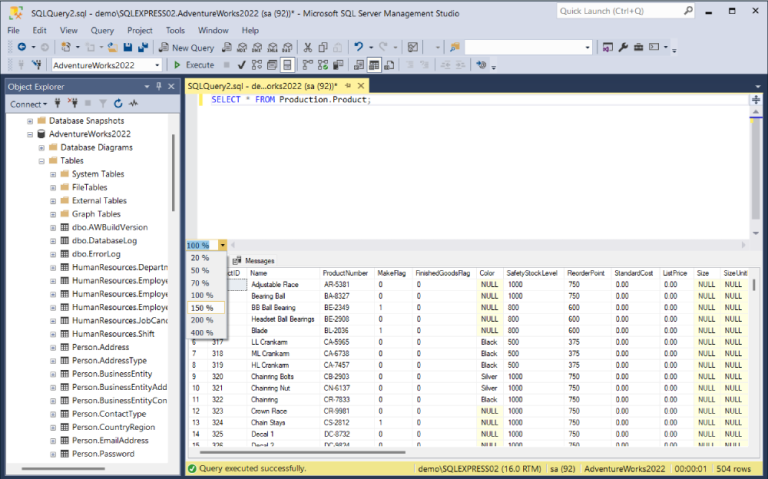How to Zoom Grid Results in SSMS - Devart Blog