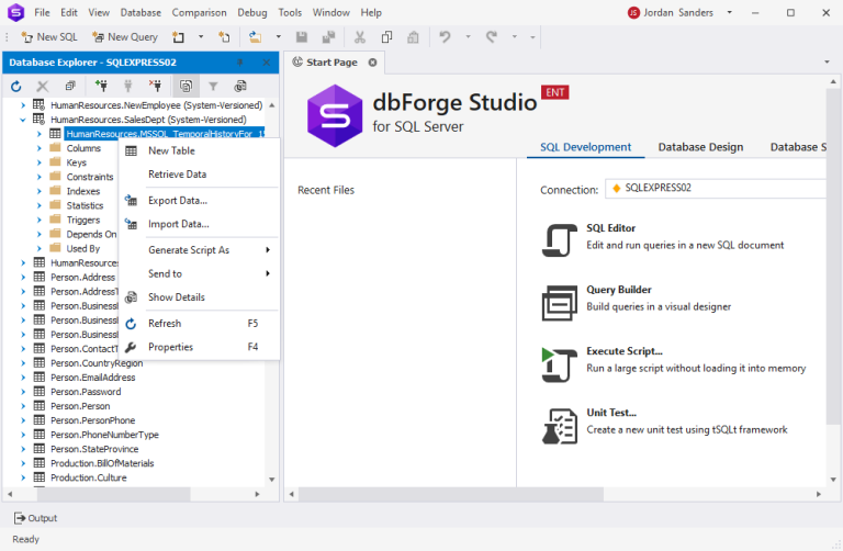 Leverage System-Versioned Temporal Tables - with dbForge Studio