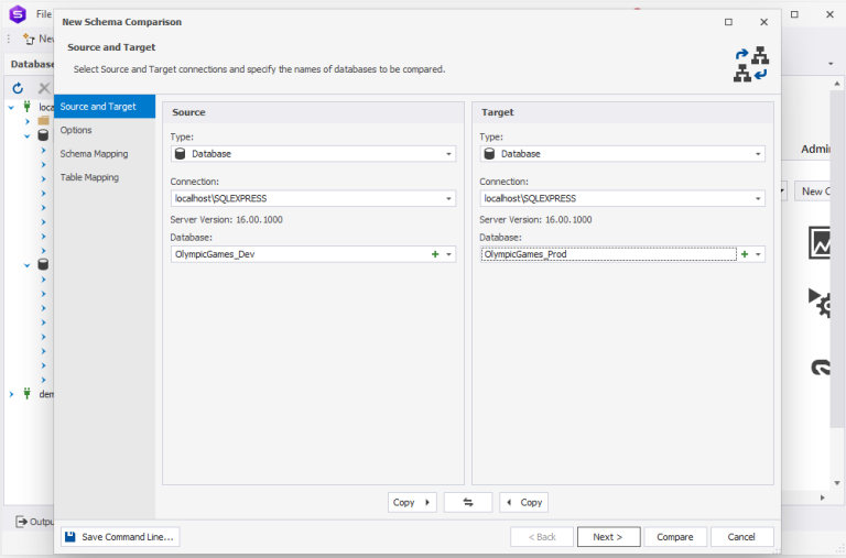 Check If Database Exists In Sql Server Using Schema Compare 5650