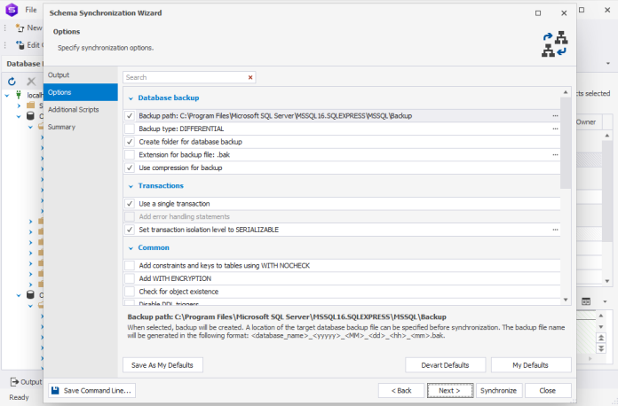 Check IF Database Exists in SQL Server – using Schema Compare