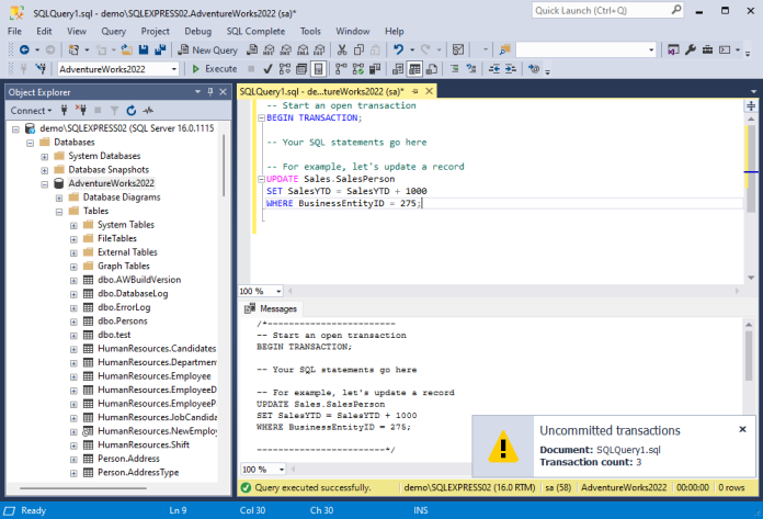 Find and Delete Incomplete Open Transactions in SQL Server
