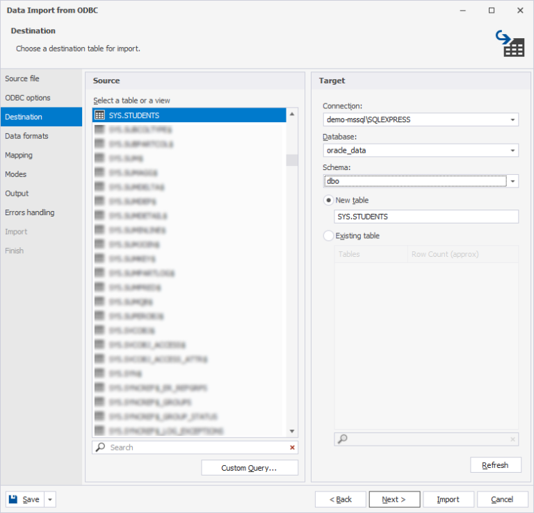Data Migration from Oracle to SQL Server - with ODBC Tools