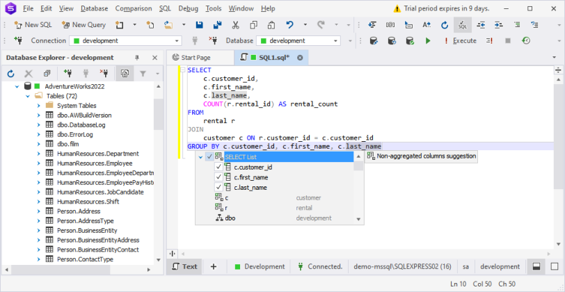 dbForge Tools for SQL Server 7.0: Big Release Overview - Devart Blog