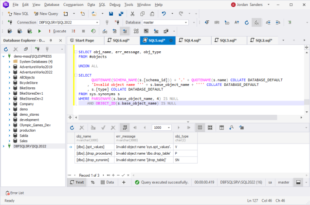 Find Invalid Objects in Your Databases - Devart Blog