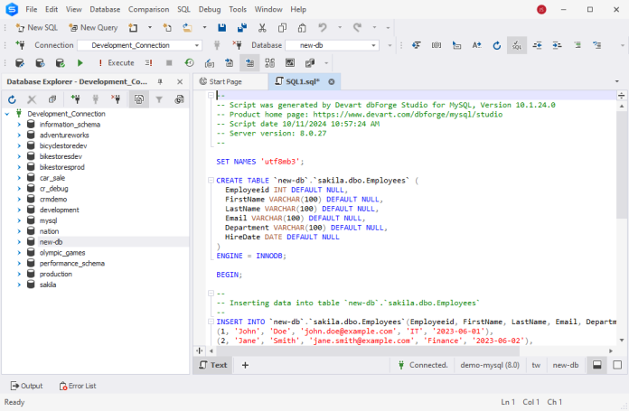 Data migration from SQL Server to MySQL - using Devart products