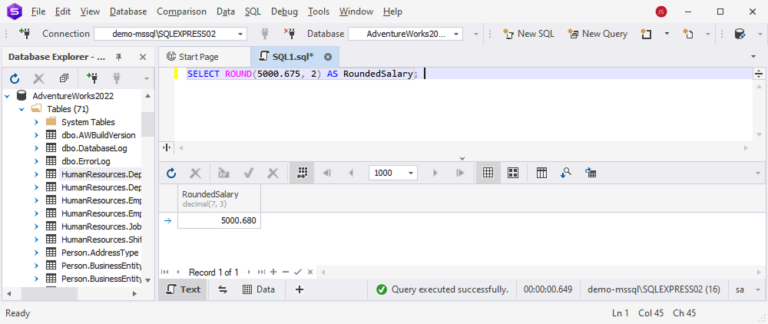 SQL Server ROUND Function Explained with Syntax and Real-World Examples