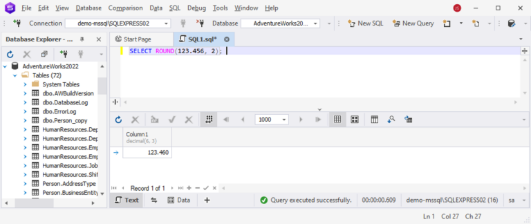 Sql Server Round Function Explained With Syntax And Real World Examples 0155