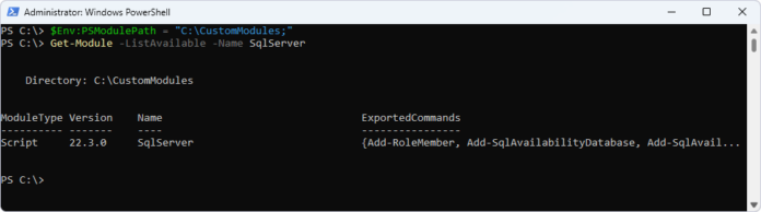 How to Install the SQL Server PowerShell Module